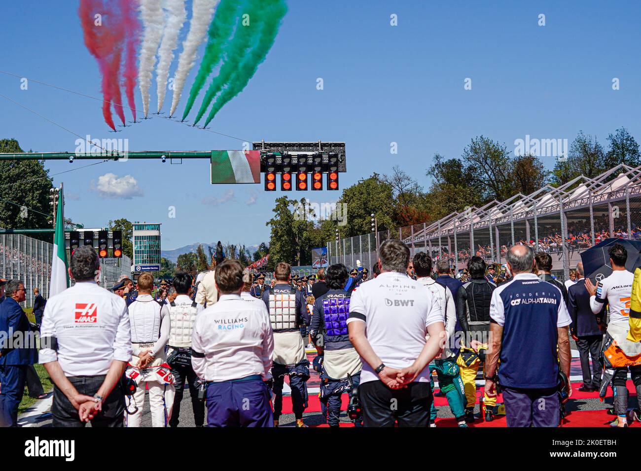 September 11 2022: .FRECCE TRICOLORI AIR EXIBITION BEFORE the Race of ...