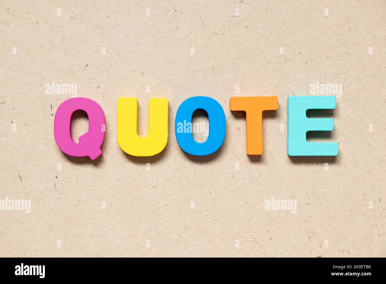 Color alphabet letter in word quote on wood background Stock Photo - Alamy