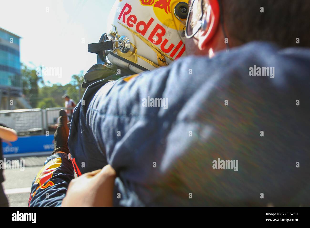 September 11 2022: . Max Verstappen (NED) Redbull Racing RB18 CHEERING ...