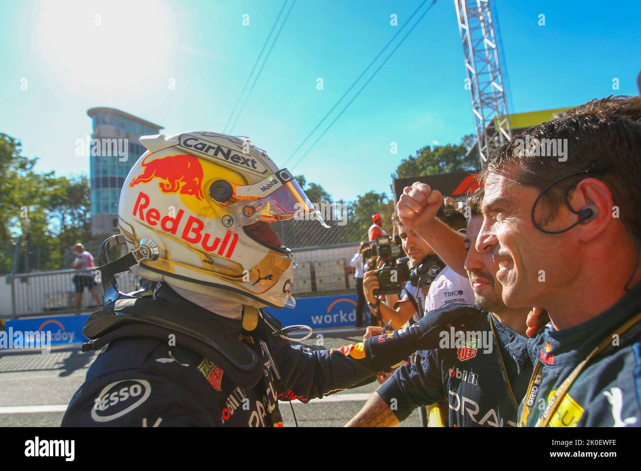 September 11 2022: . Max Verstappen (NED) Redbull Racing RB18 CHEERING ...