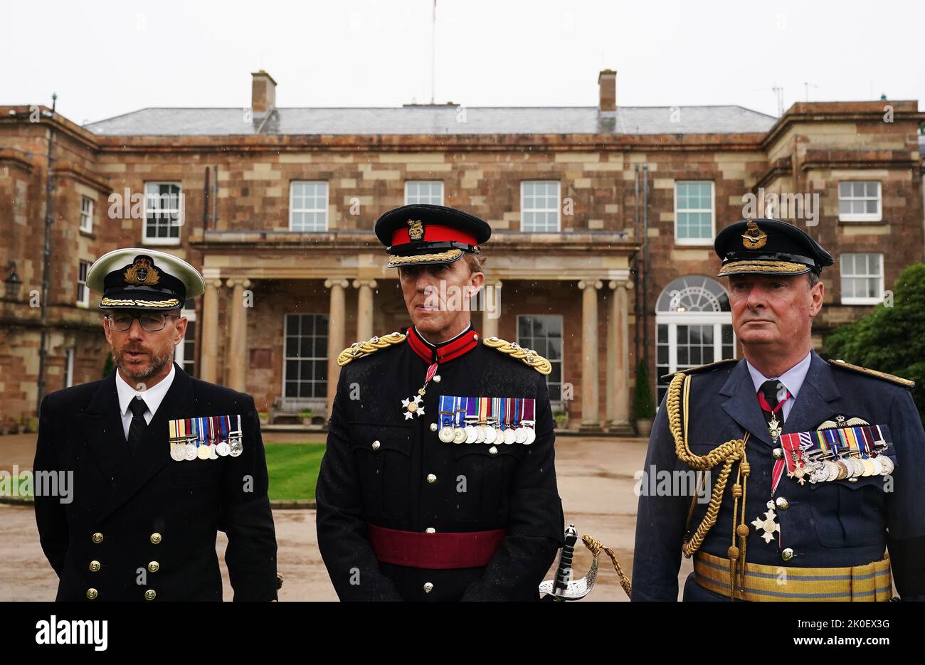 Commodore Kris Nicholson, Royal Navy (left), Brigadier James Senior ...