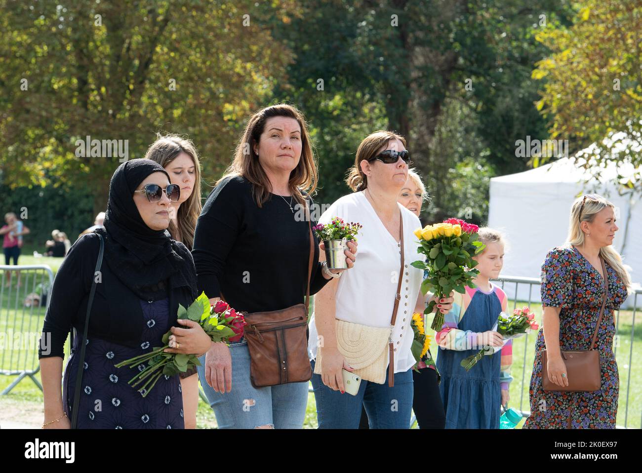 Windsor, Berkshire, UK. 11st September, 2022. Thousands of people came into the town of Windsor ...