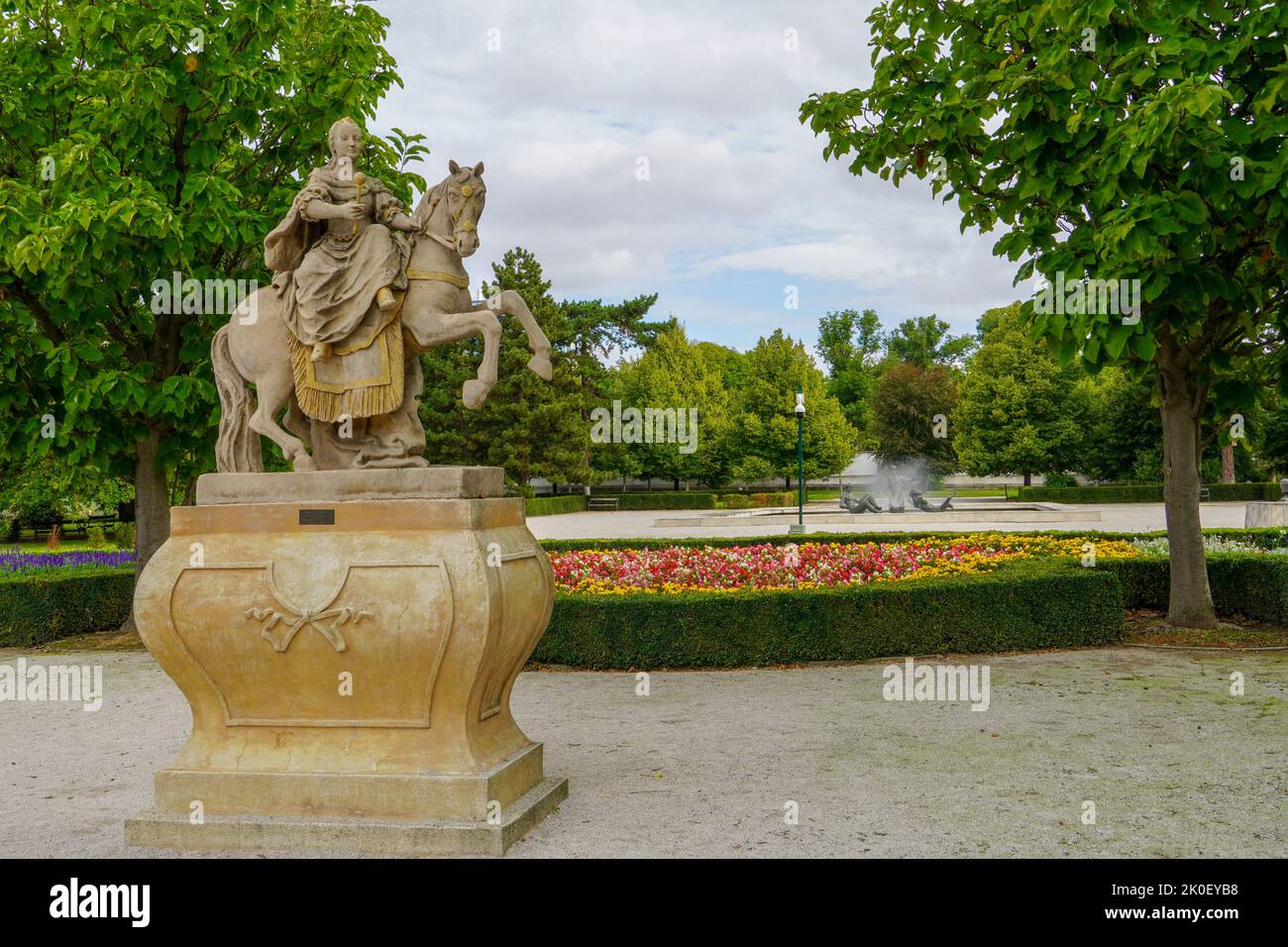 Equestrian statue of Queen Maria Theresa in Bratislava, Slovakia Stock ...