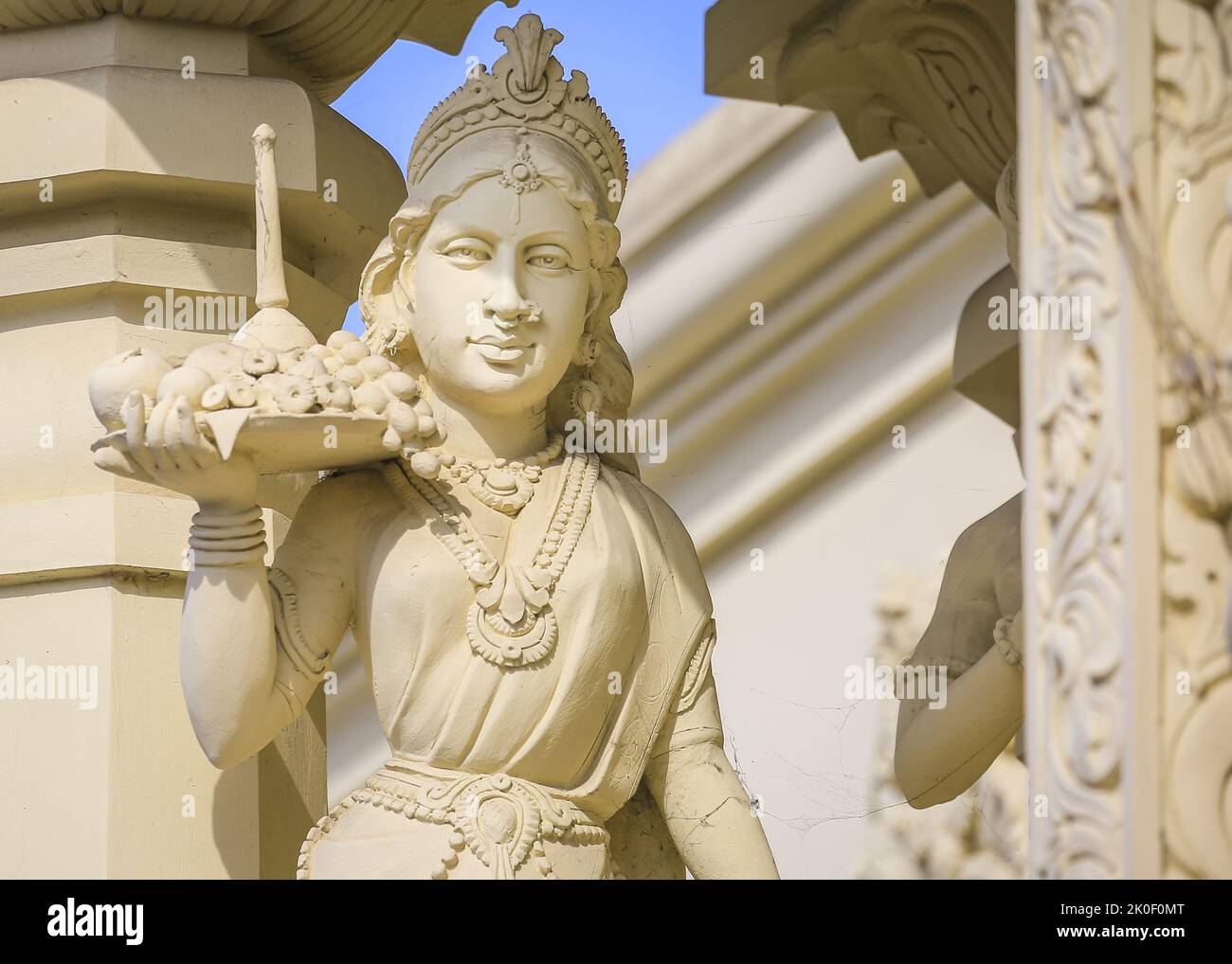 Lewisham, London, UK. 11th Sep, 2022. A stone carving of a hindu female ...
