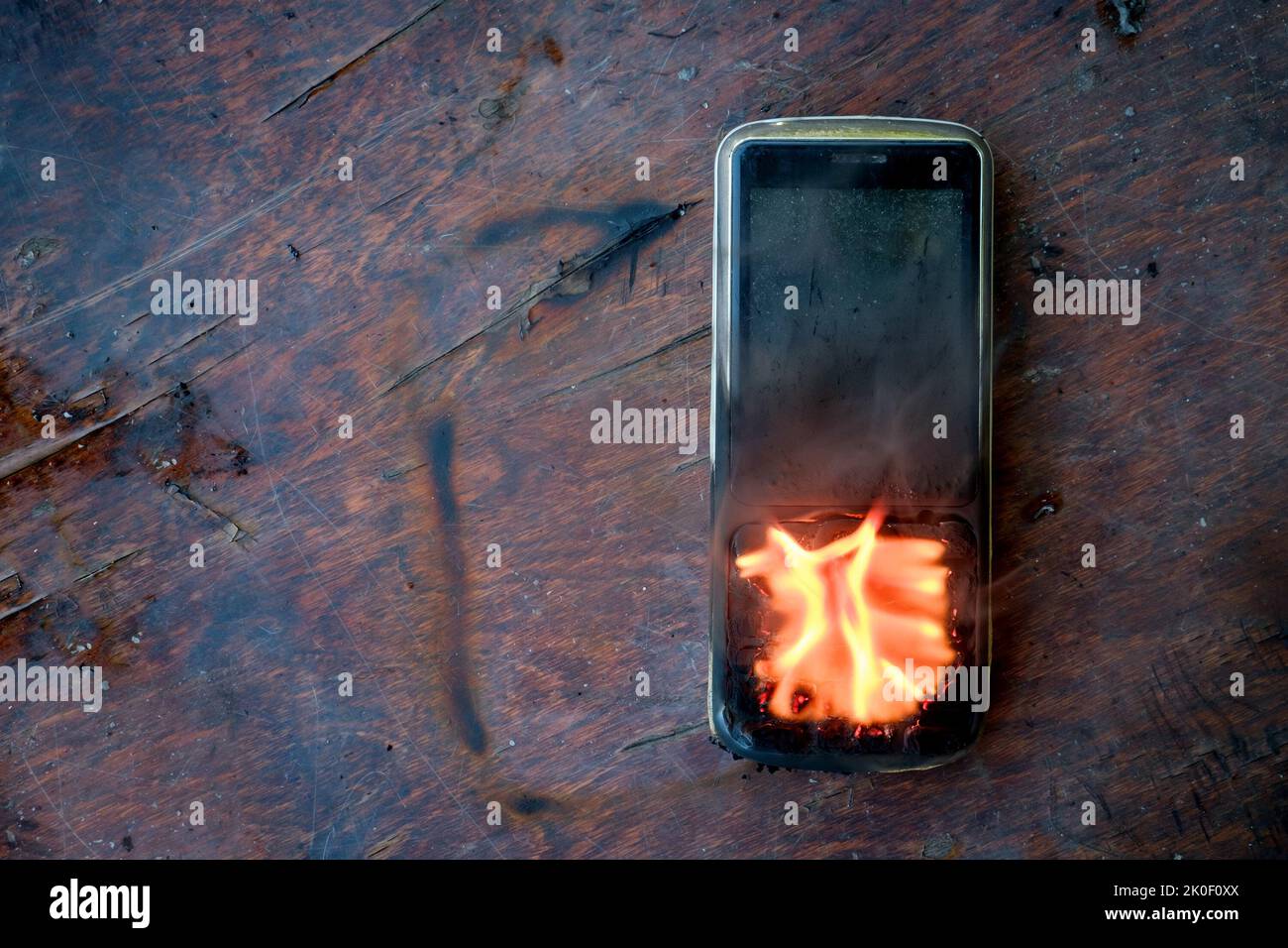 Burnt phone hi-res stock photography and images - Alamy