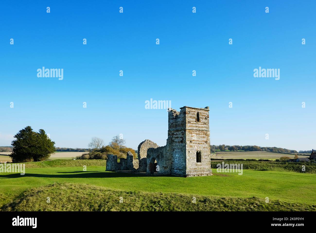 The ancient church at Knowlton built within a neolithic henge, Dorset ...