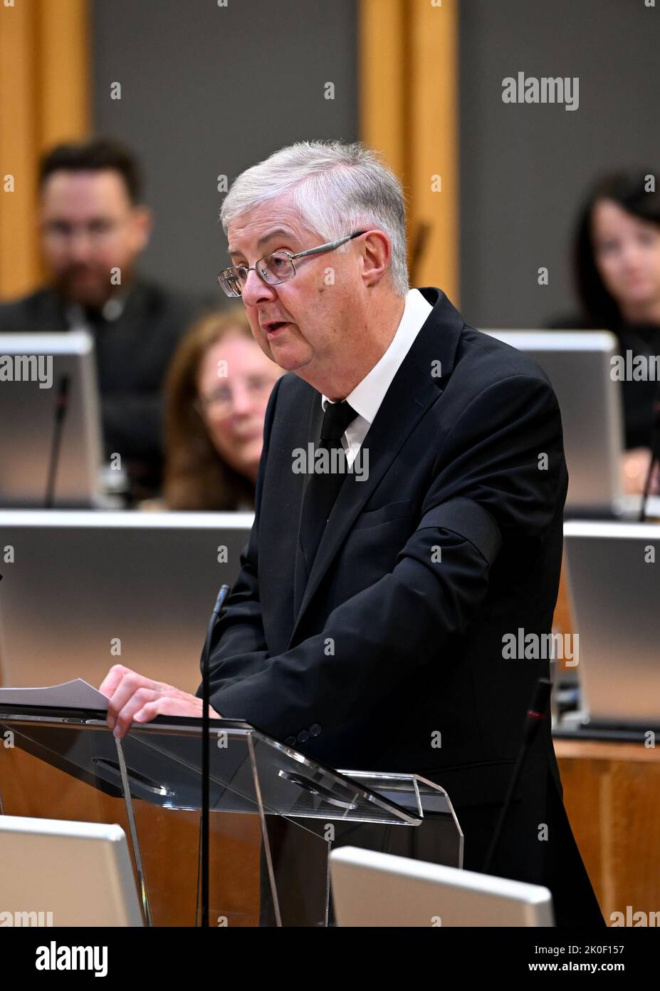 Welsh Parliament handout photo dated 11/09/22 of First Minister of ...