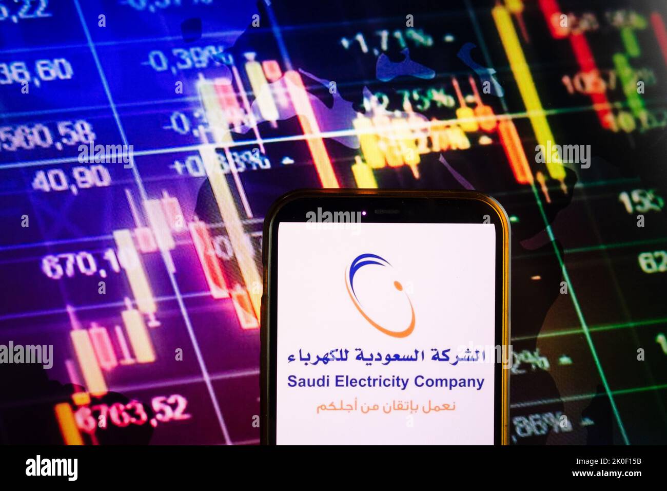 KONSKIE, POLAND - September 10, 2022: Smartphone displaying logo of ...