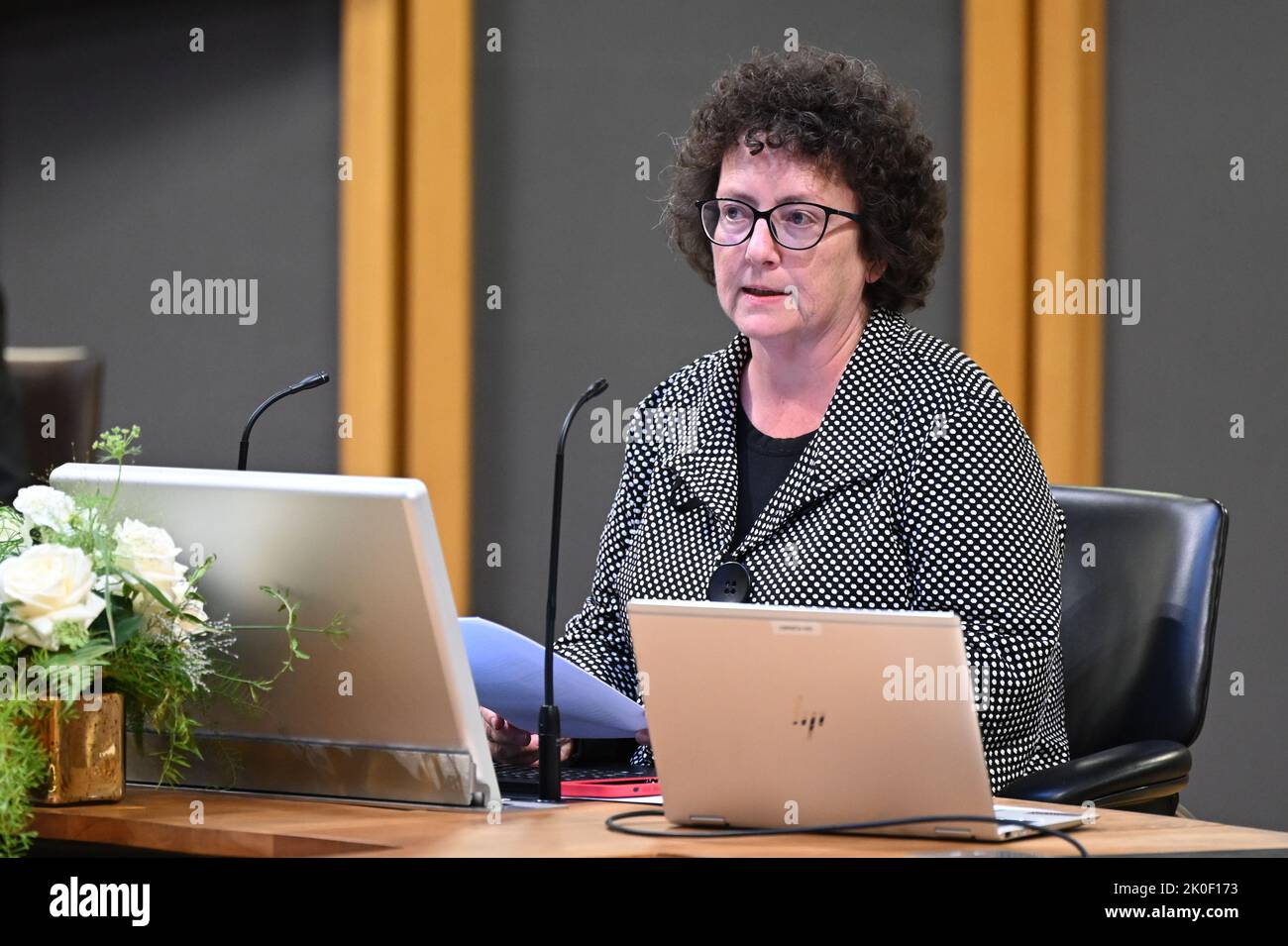 Welsh Parliament handout photo dated 11/09/22 of Llywydd Rt. Hon. Elin ...