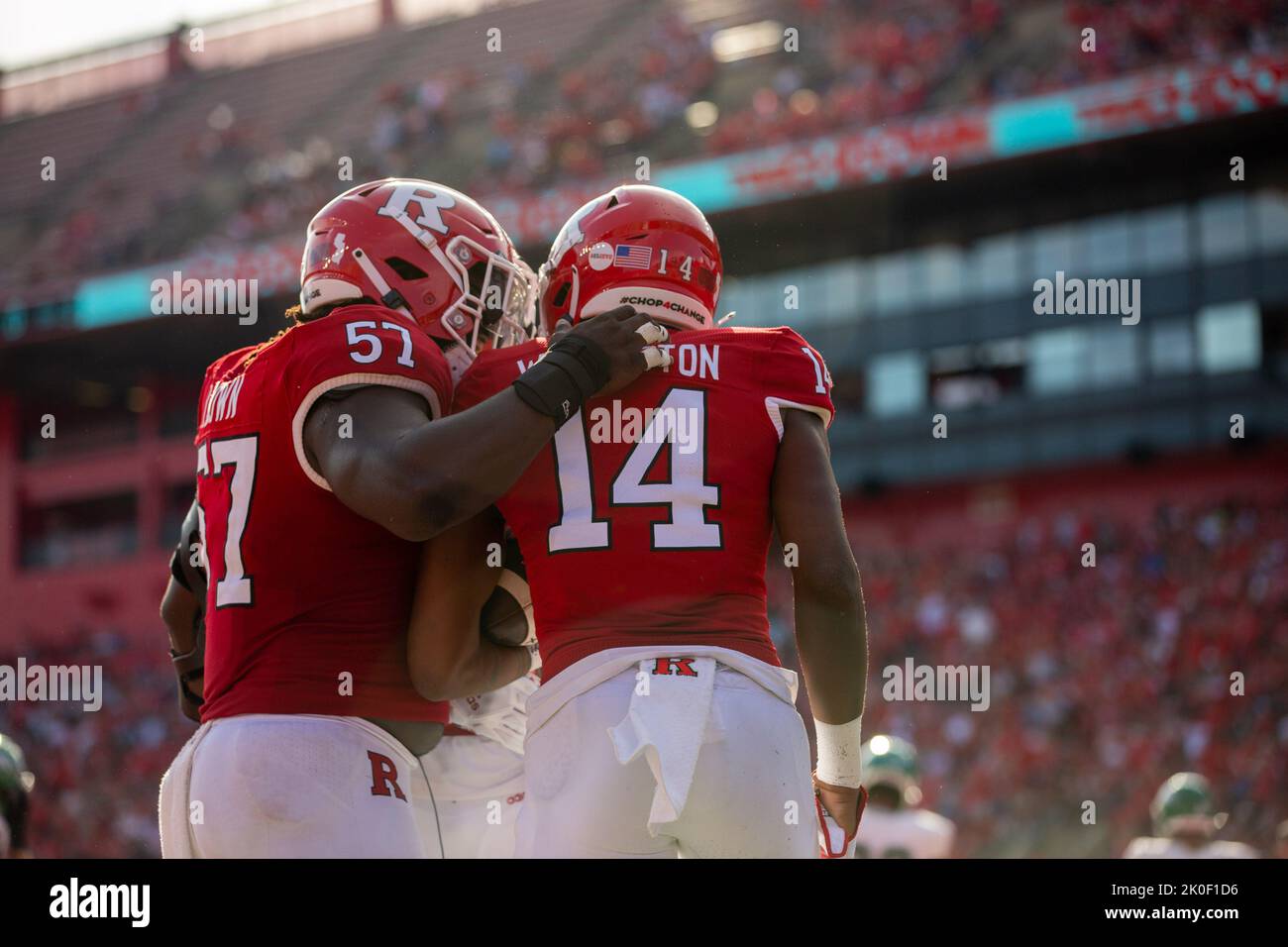 Isaiah Washigton (14 Rutgers) and Ireland Brown (57 Rutgers) during the ...
