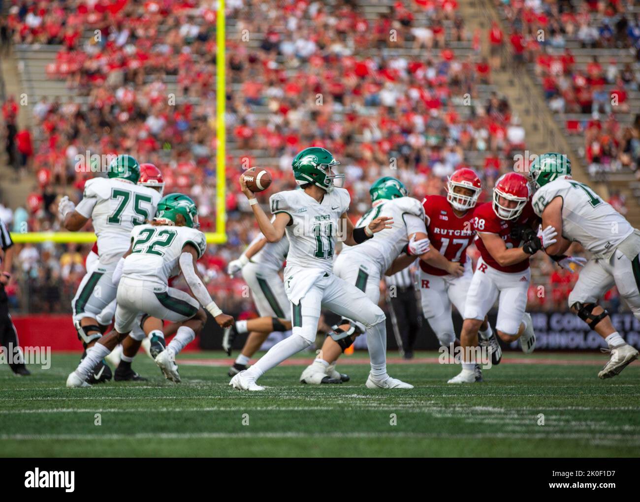 Nick Kargman (11 Wagner) in action during the Big Ten Conference game ...