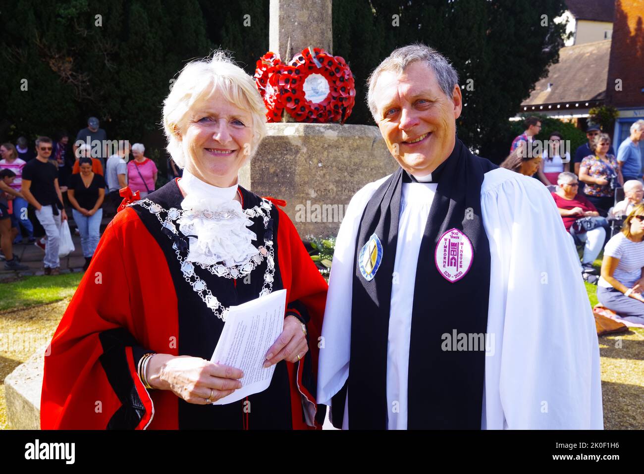Wimborne mayor reads out proclamation king charles iii hi-res stock ...