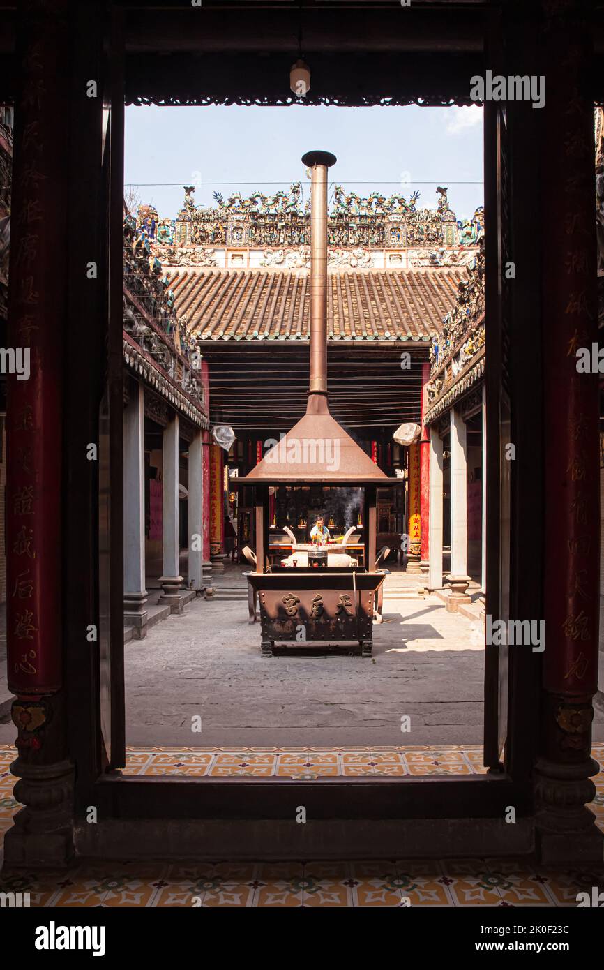 Ho Chi Minh city, Vietnam, January 15 2022: interior of Chua Ba Thien ...