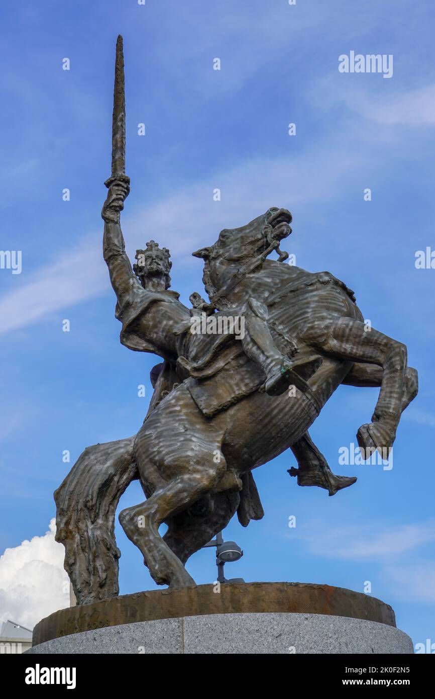Bratislava, Slovakia - Aug 28, 2022:Equestrian statue of Svatopluk ...