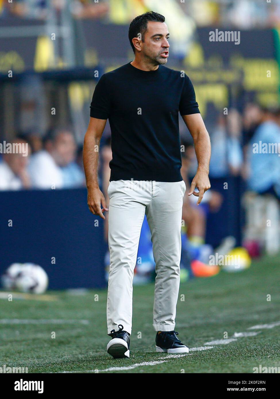 FC Barcelona head coach Xavi Hernandez during the La Liga match between ...