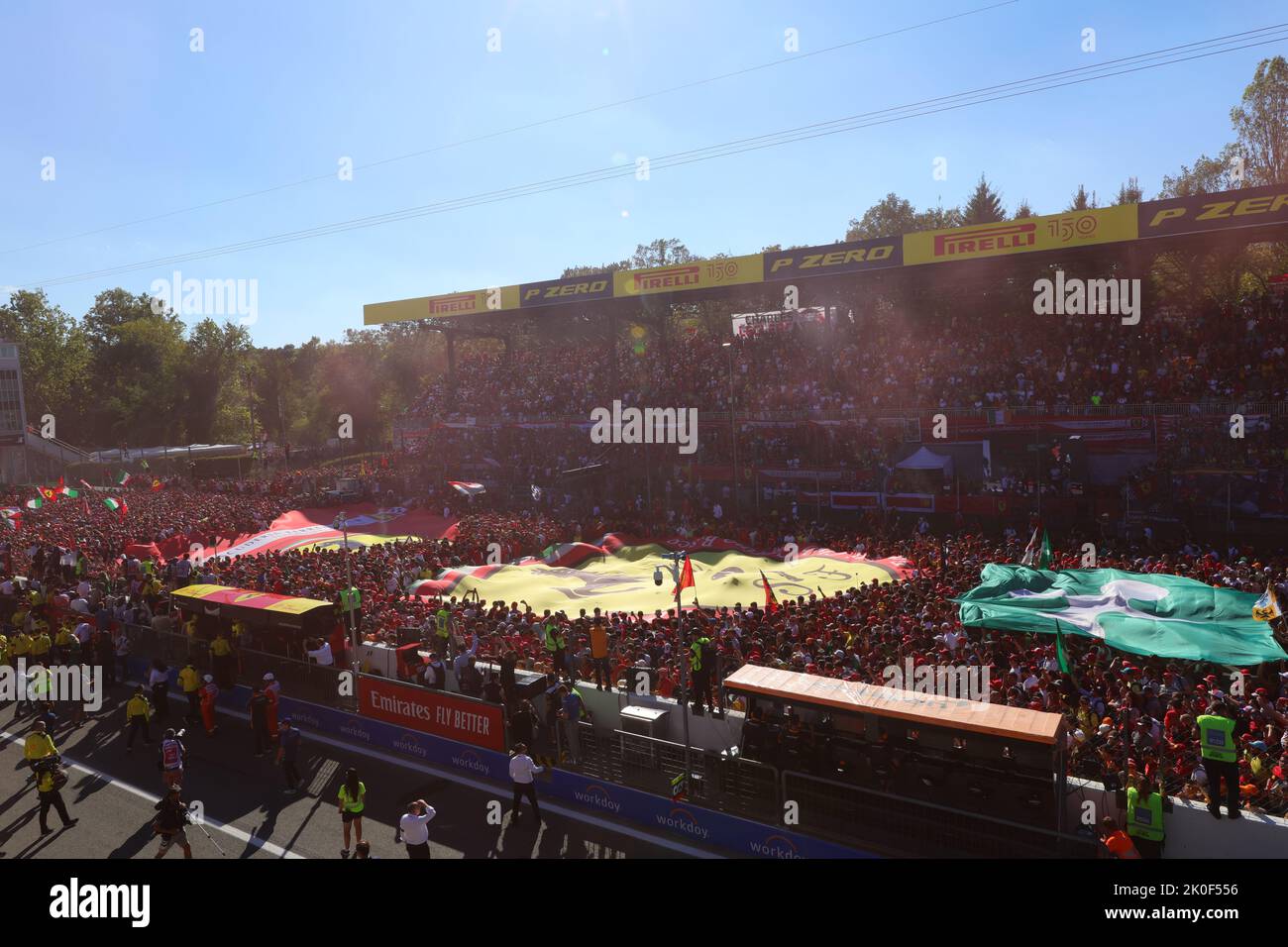 Ferrari fans in the crowd at monza hi-res stock photography and images ...