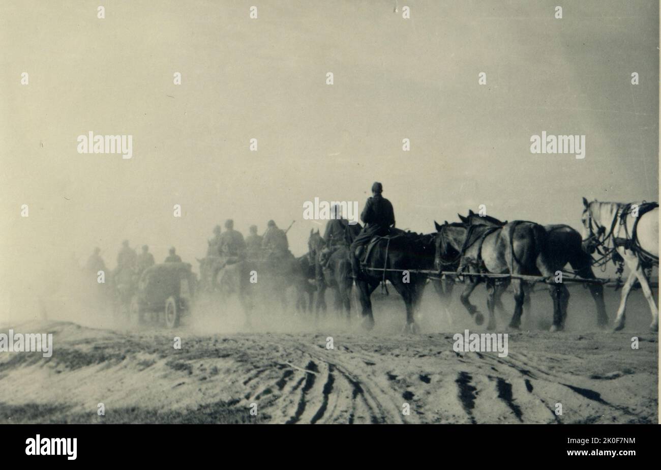 WW2 German Army Convoy in Russia during Operation Barbarossa. 1942-43 ...