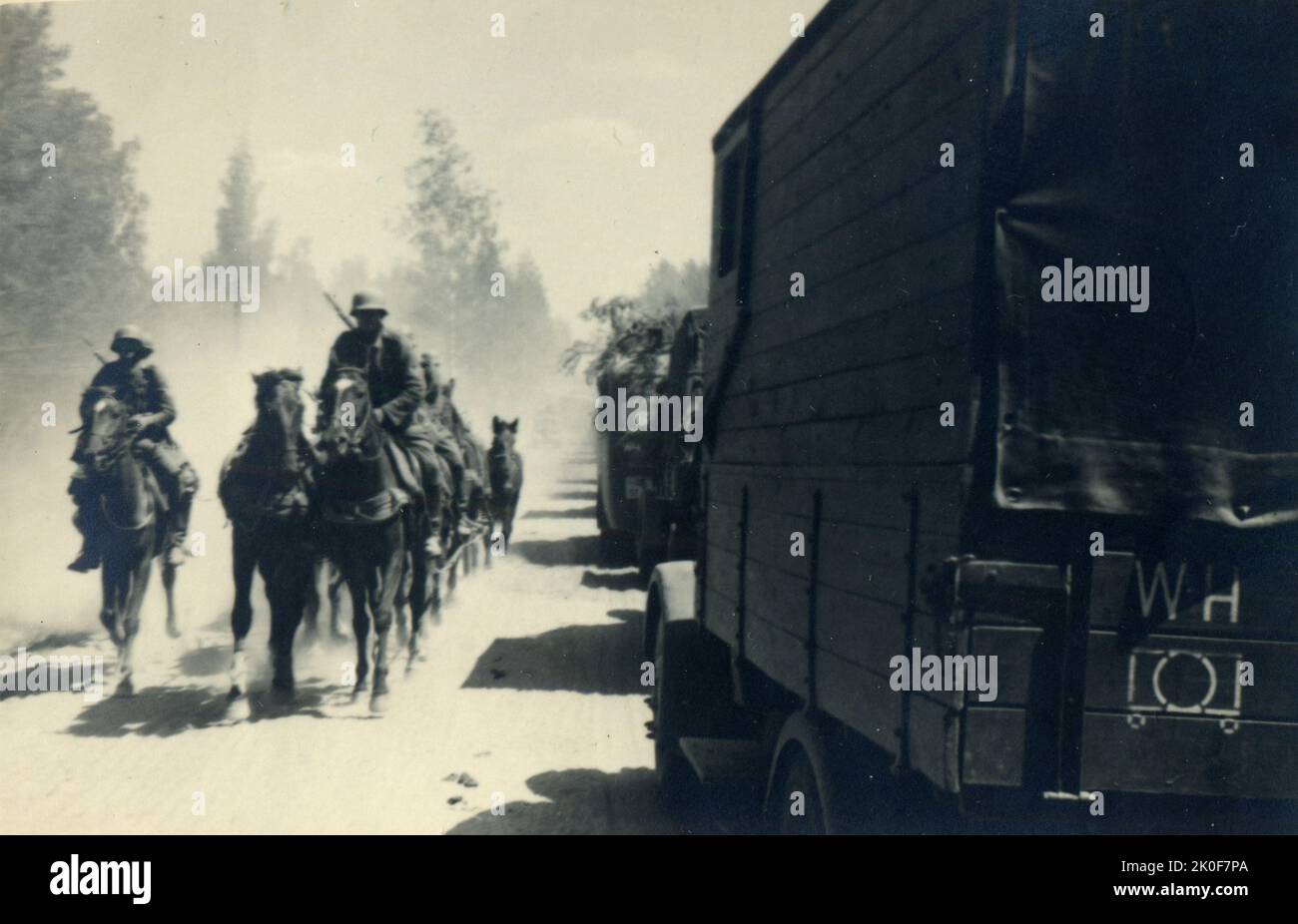 WW2 German Army Convoy in Russia during Operation Barbarossa. 1942-43 ...