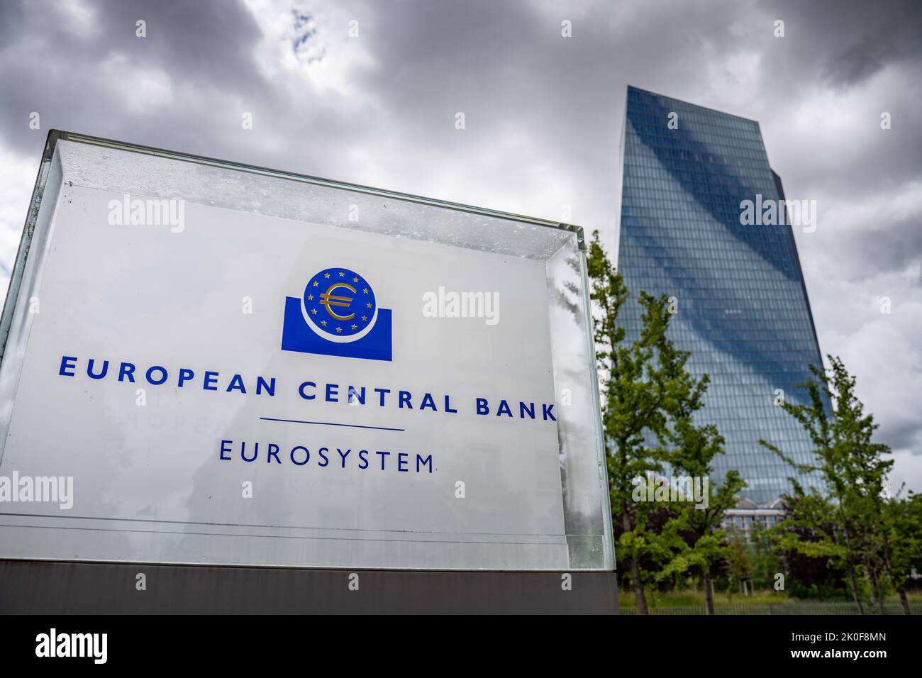 09 June 2022, Hessen, Frankfurt/Main: The headquarters of the European ...