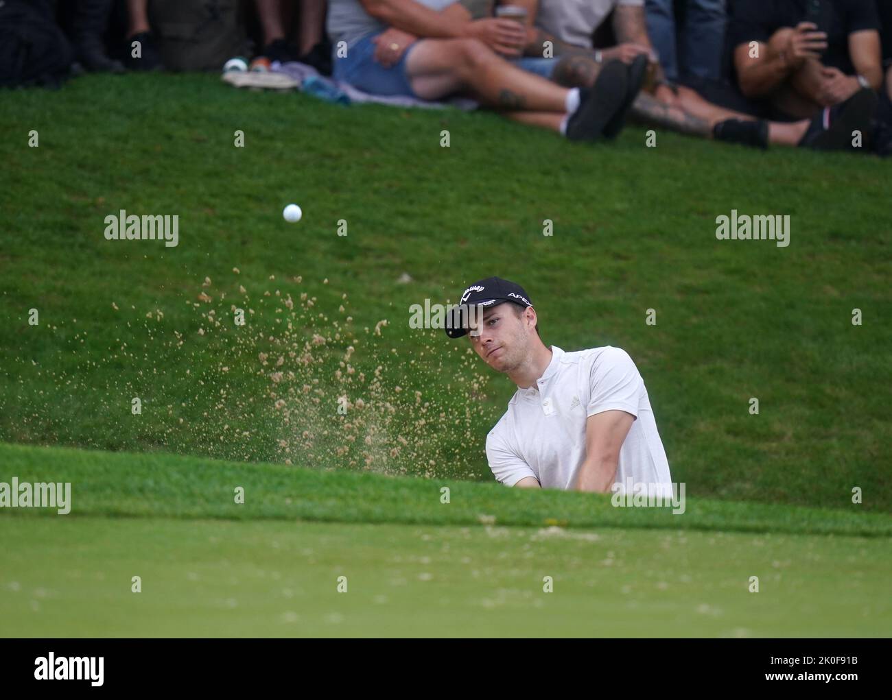 Matthew Jordan plays from a bunker on the 18th during day four of the ...