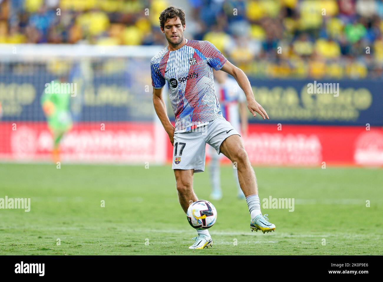 Marcos Alonso of FC Barcelona during the La Liga match between Cadiz CF ...