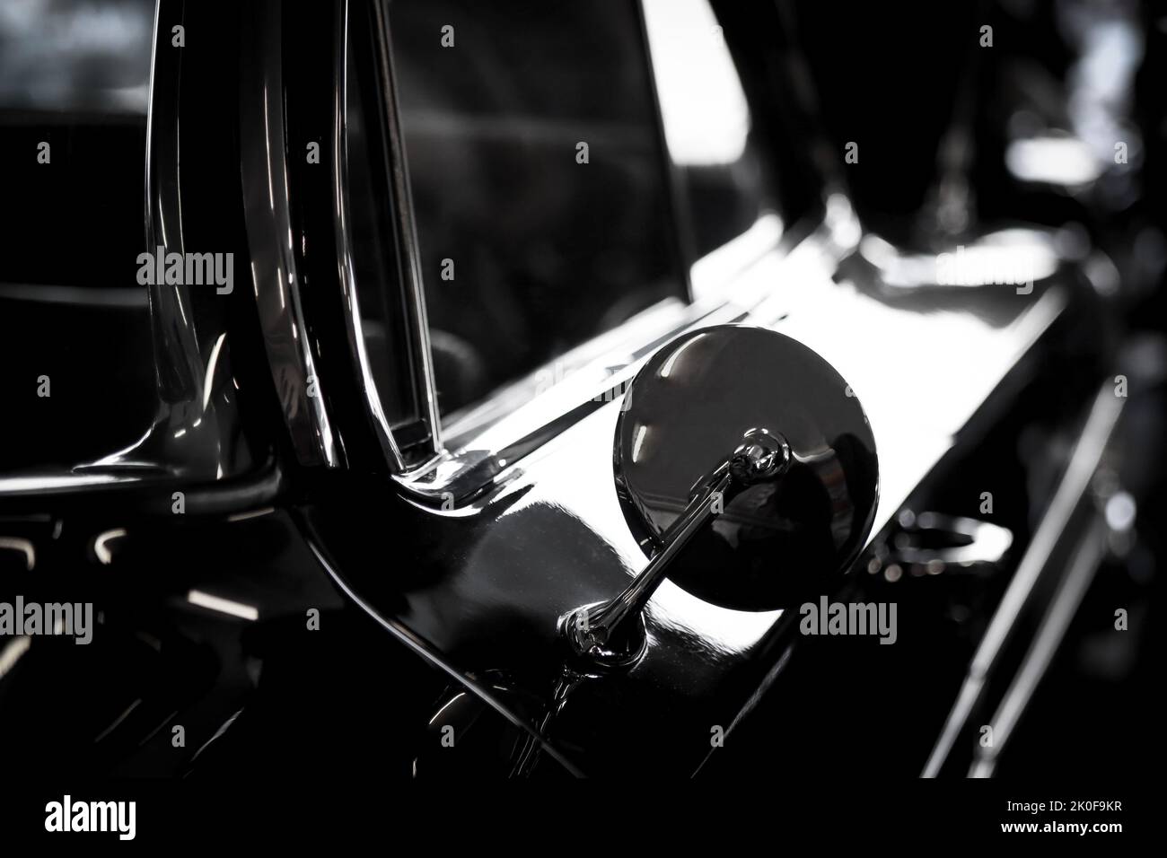 Vintage Car Mirror Stock Photo - Alamy