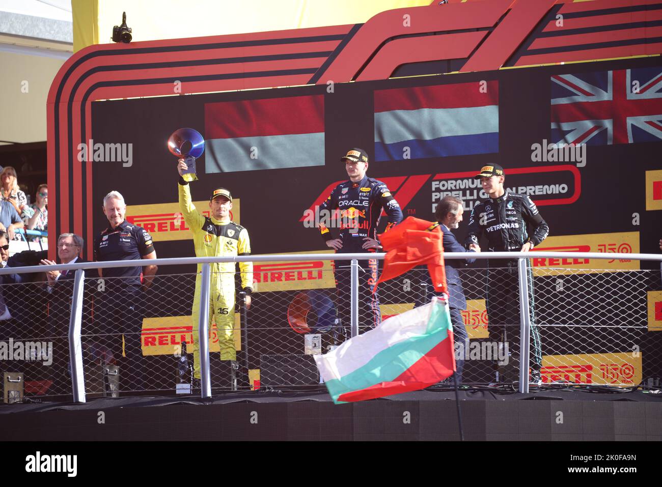 Monza, Italy. 11th Sep, 2022. MONZA, Italy, 11. September 2022; PODIUM ...