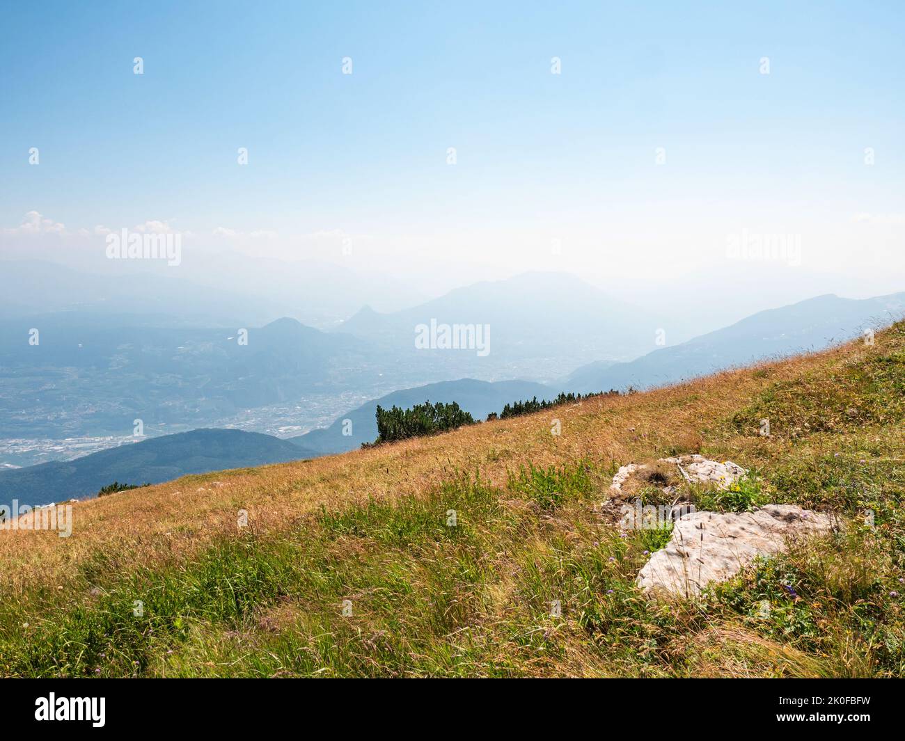 Summer meadow close to peak of Gazza mountain, Dolomite Alps. Amazing ...