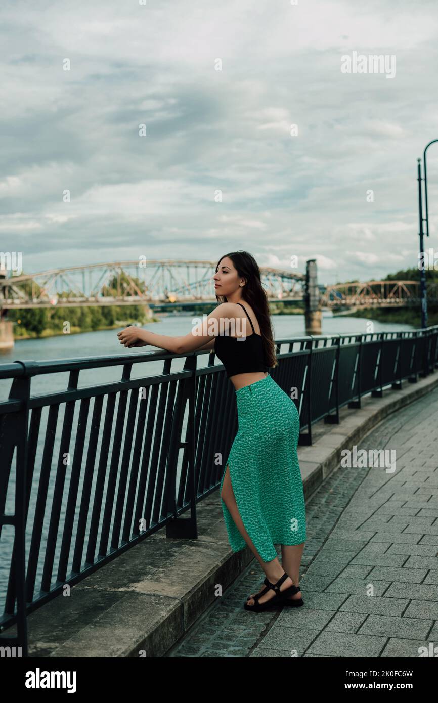 The girl on the bridge hi-res stock photography and images - Alamy