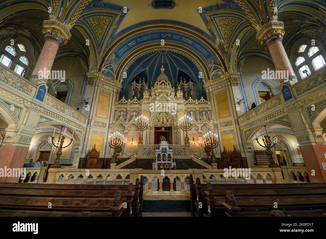 Szeged, Hungary. Interior of Szeged synagogue, designed by Lipot ...