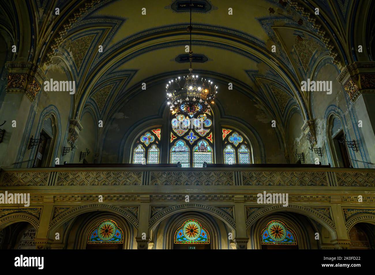 Szeged, Hungary. Interior of Szeged synagogue, designed by Lipot ...