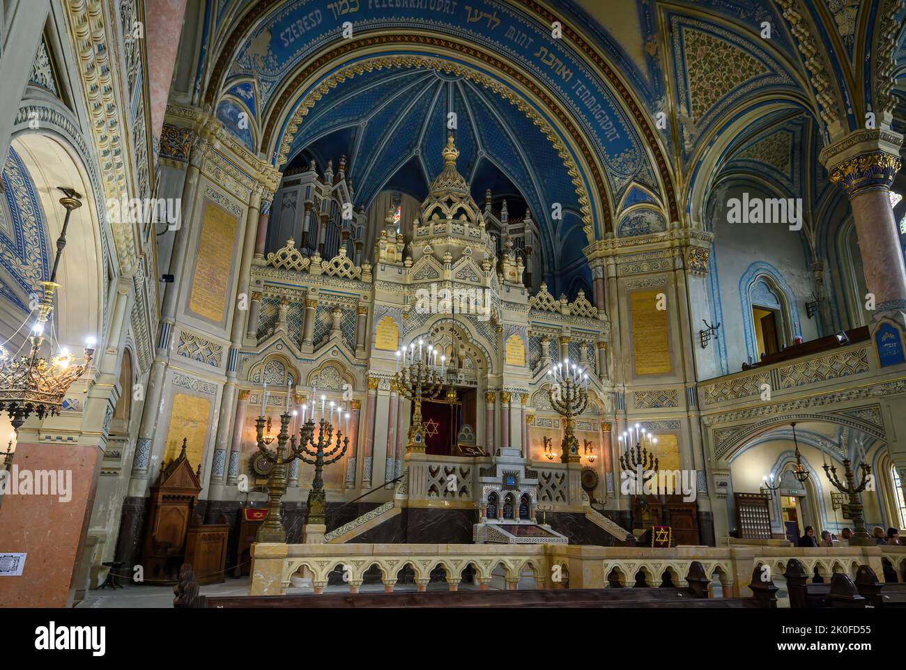 Szeged, Hungary. Interior of Szeged synagogue, designed by Lipot ...