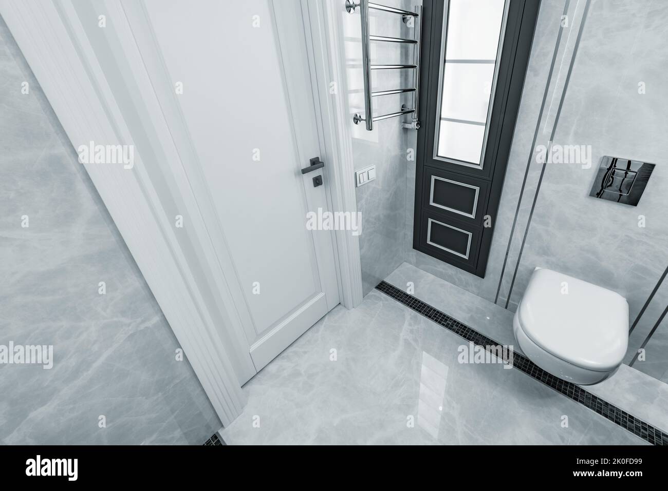 Interior of the toilet inside of the flat Stock Photo - Alamy