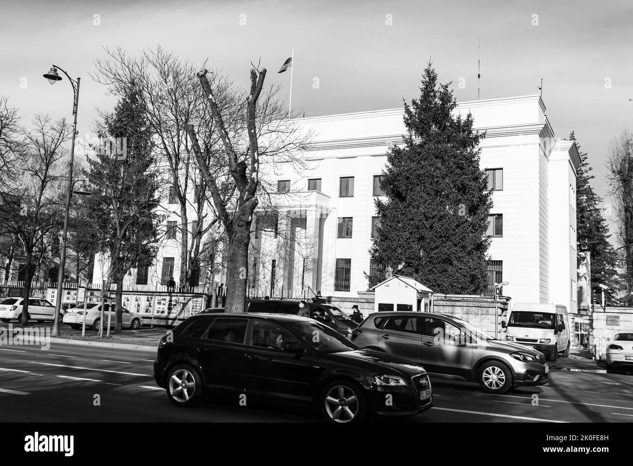 Car traffic, pollution, traffic jam in Bucharest, Romania, 2022 Stock ...