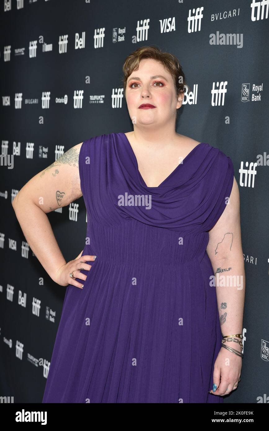 Lena Dunham arrives at the premiere of Catherine Called Birdy during ...