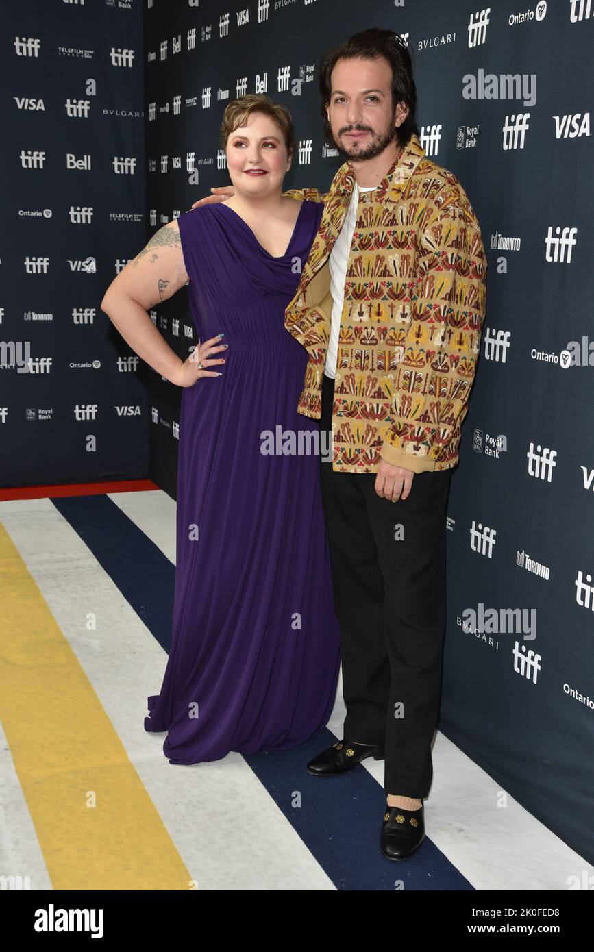 Lena Dunham and Luis Felber arrives at the premiere of Catherine Called ...