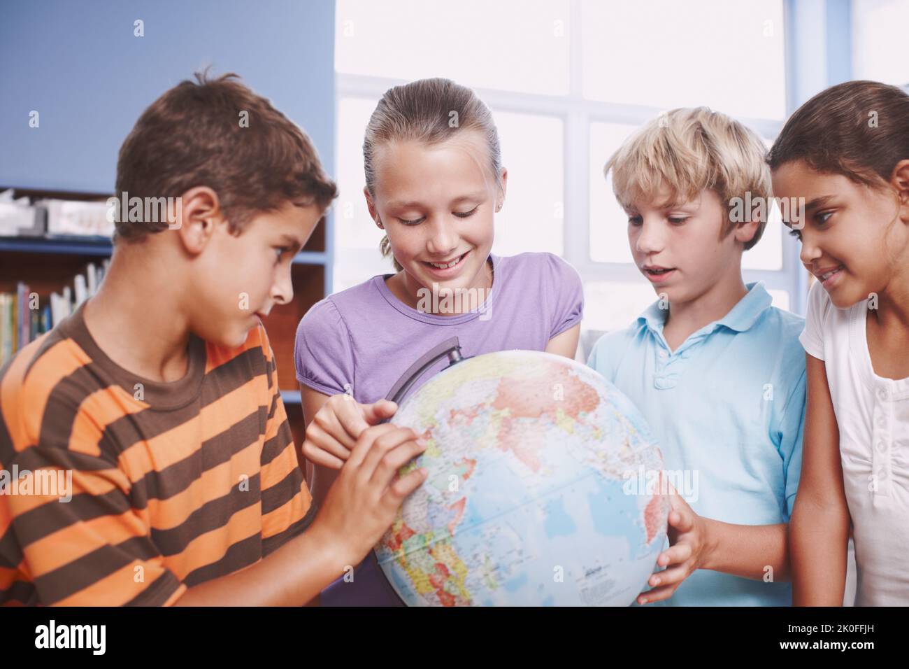 Getting to know the different countries of the world. A group of ...