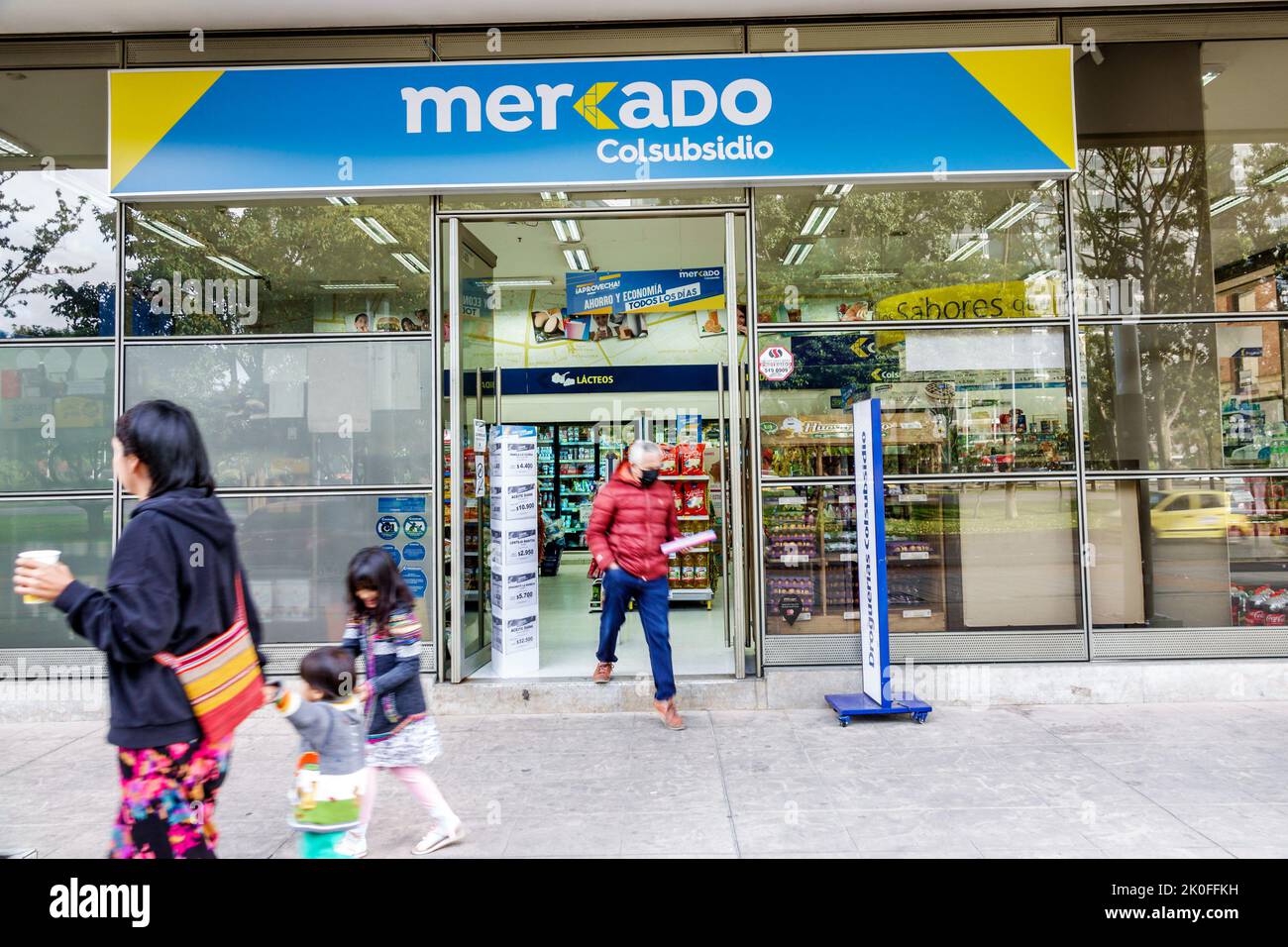 Mercado colsubsidio supermarket chain groceries outside exterior front ...