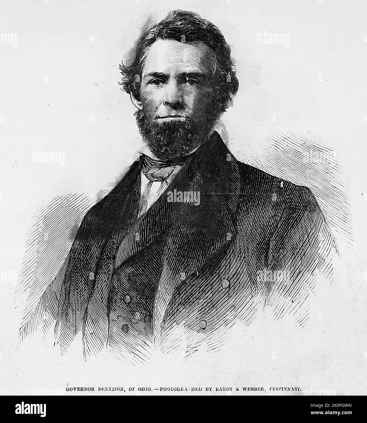 Portrait of Governor William Dennison Jr., of Ohio (1861). 19th century ...