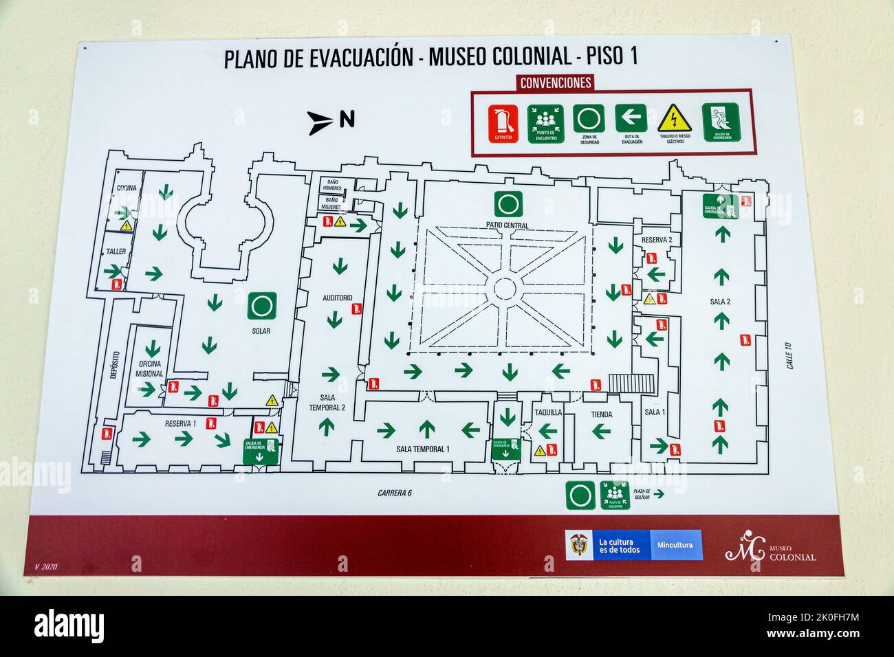 Inside interior emergency evacuation plan map spanish language hi-res ...