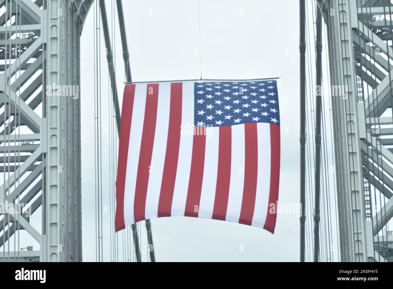 George washington bridge flag hi-res stock photography and images - Alamy