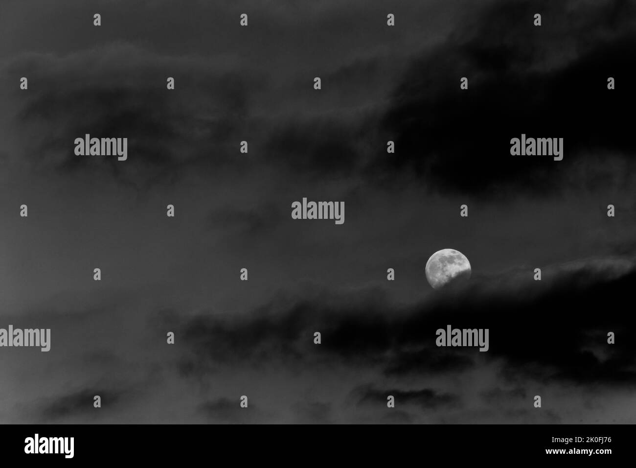 The hidden moon Black and White Stock Photos & Images - Alamy