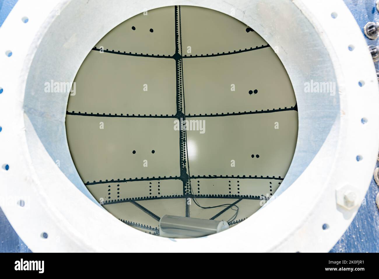 Image through access point into the interior, inside, of a new ...