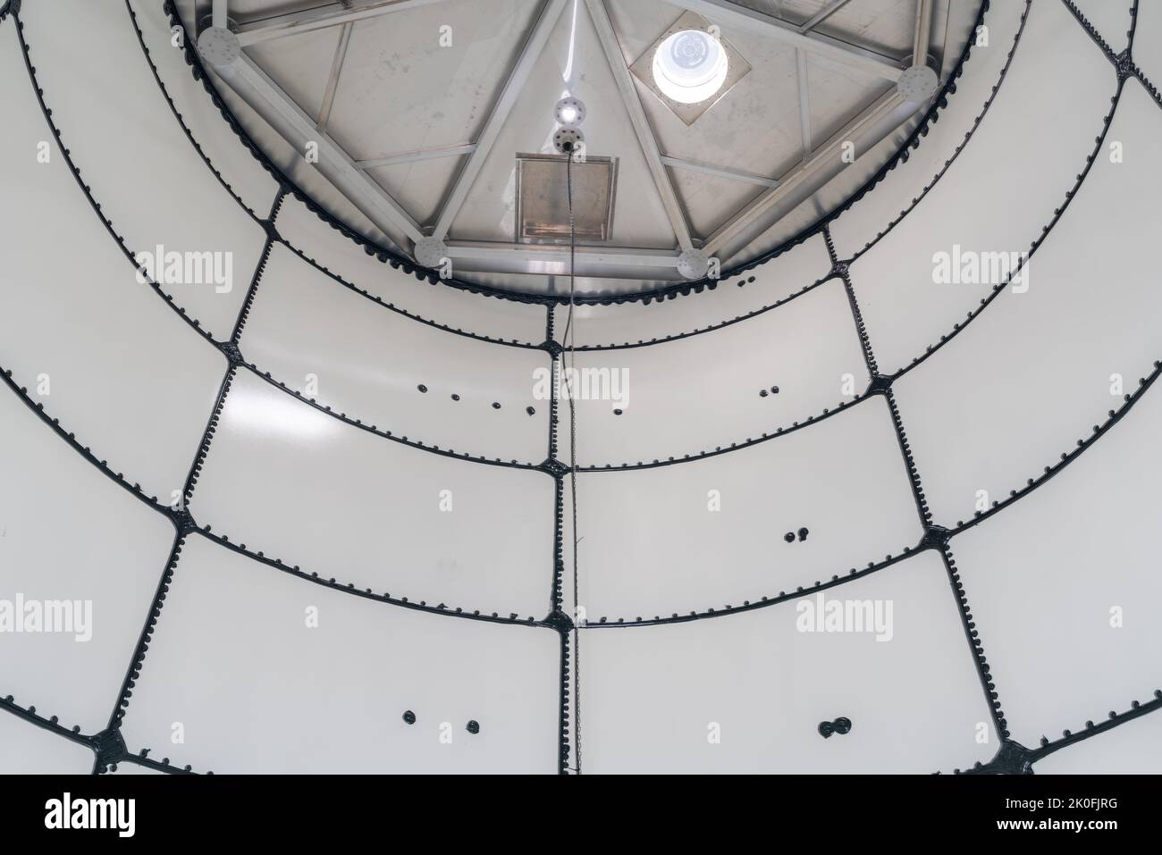 Image of a nondescript interior, inside, of an empty new above ground ...