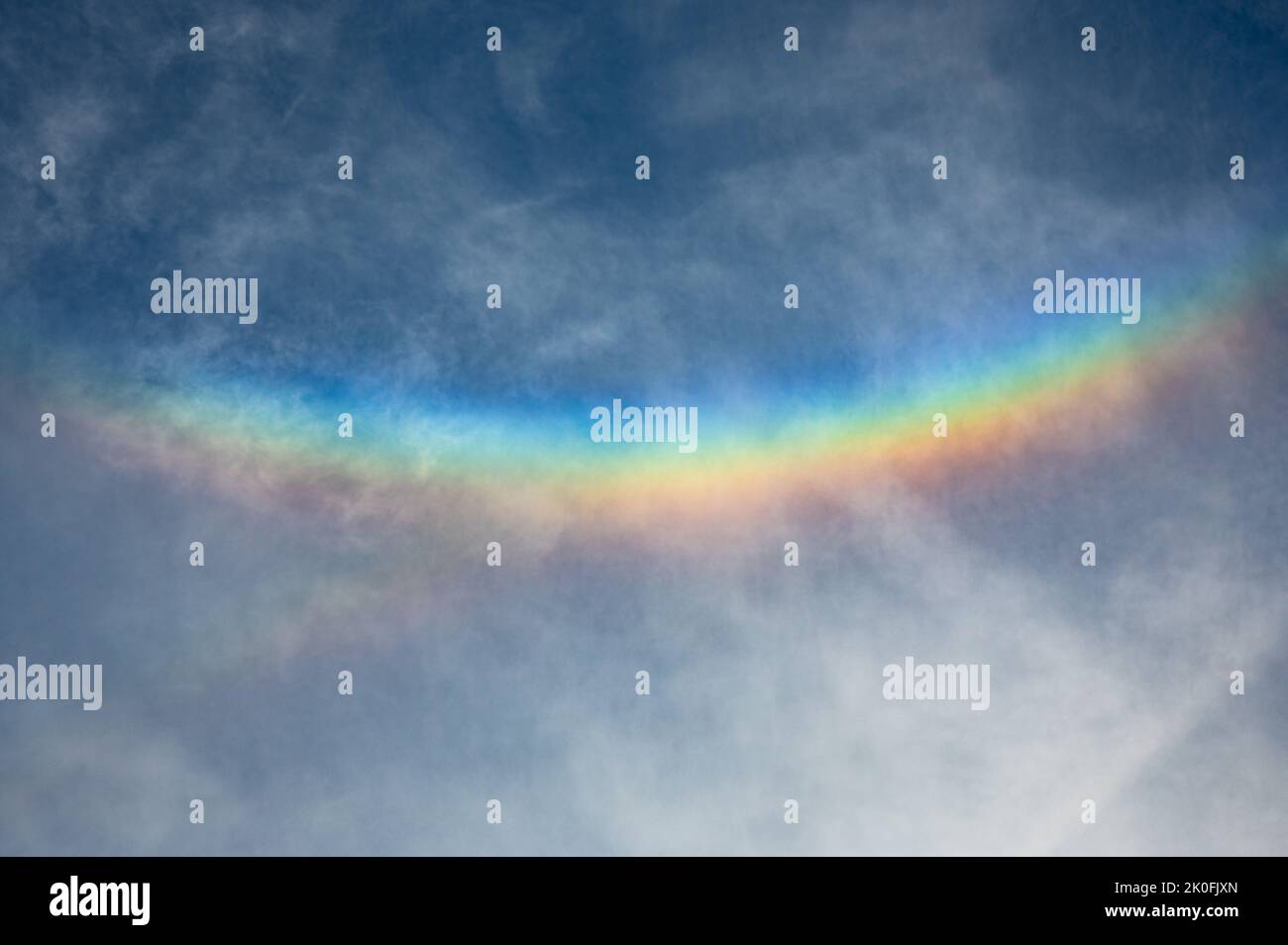 Circumzenithal arc, an optical meteorological phenomenon that can be ...