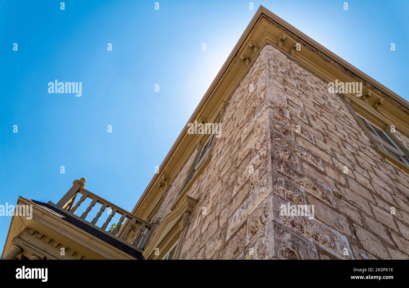 An upward view of an historic brick building Stock Photo - Alamy