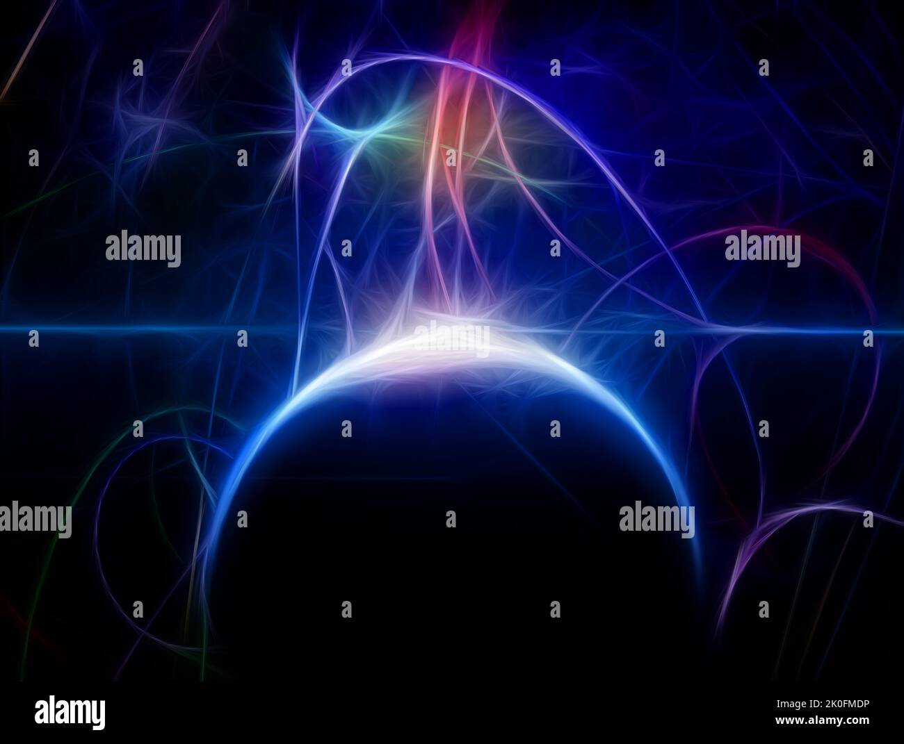 Planet with nebulous filaments. 3D rendering Stock Photo - Alamy