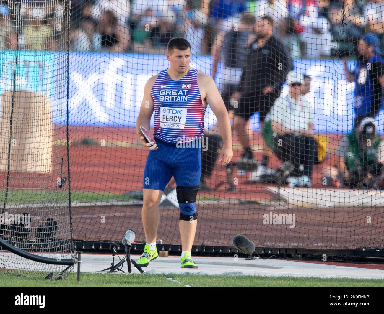 Nicholas Percy of GB&NI competing in the men’s discus at the World ...