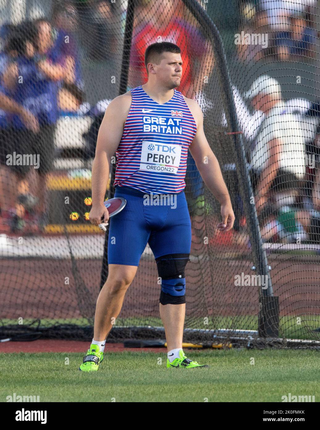 Athletic competing with discus hi-res stock photography and images - Alamy