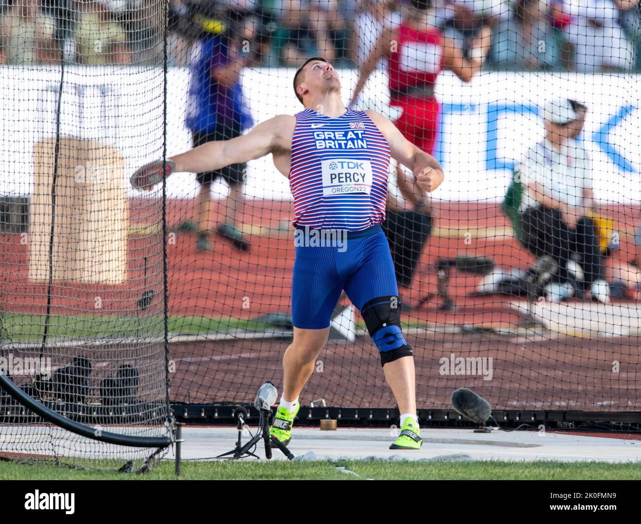 Nicholas Percy of GB&NI competing in the men’s discus at the World ...